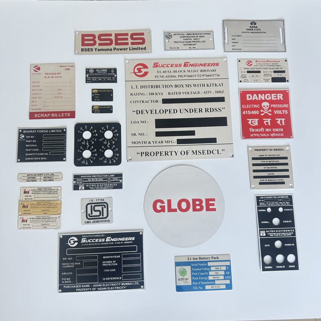 Custom Traffolyte Name Plates & Tags Manufacturer in India